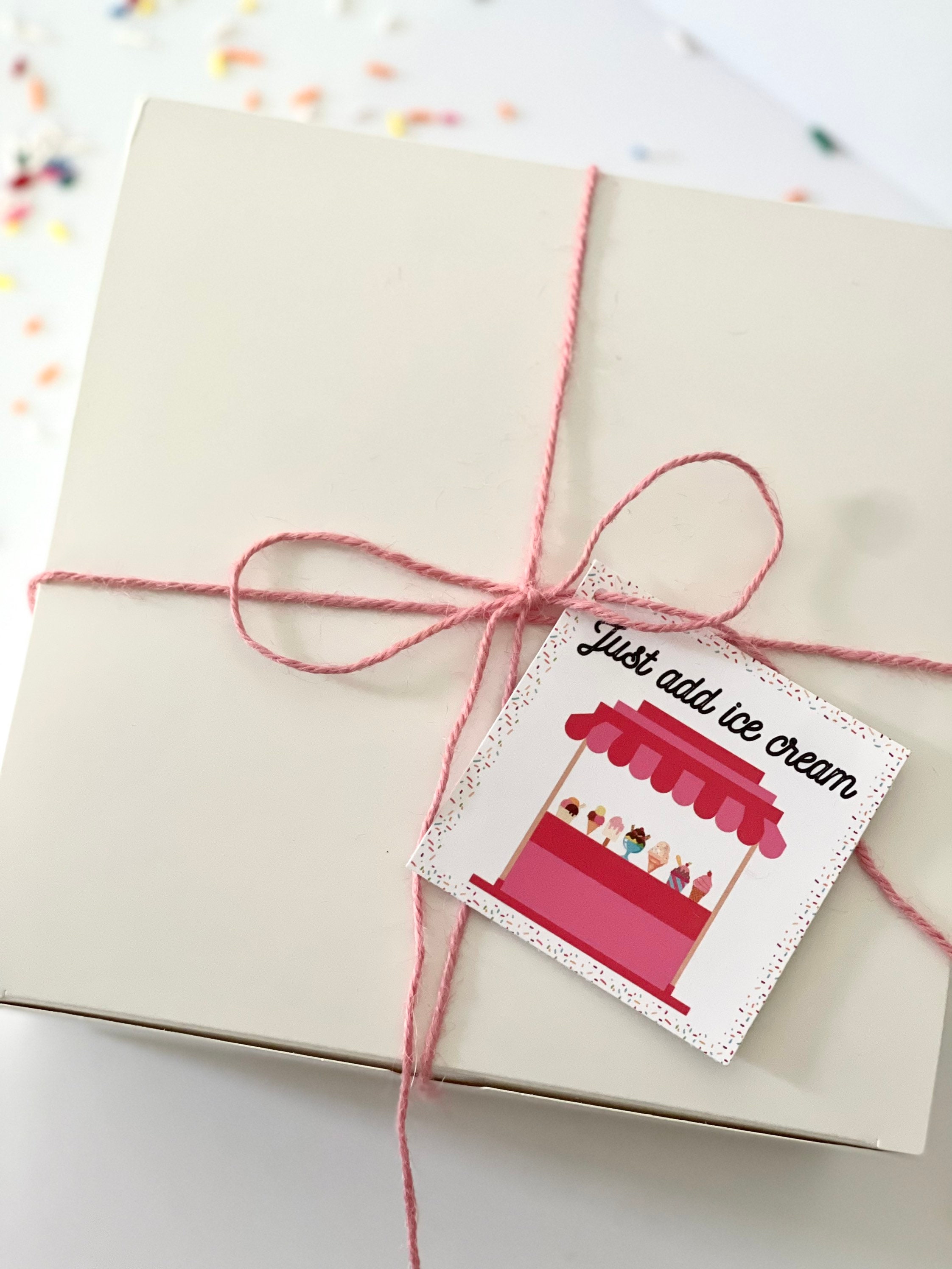 Just Add Ice Cream Gift Box - Personalizable - Etsy