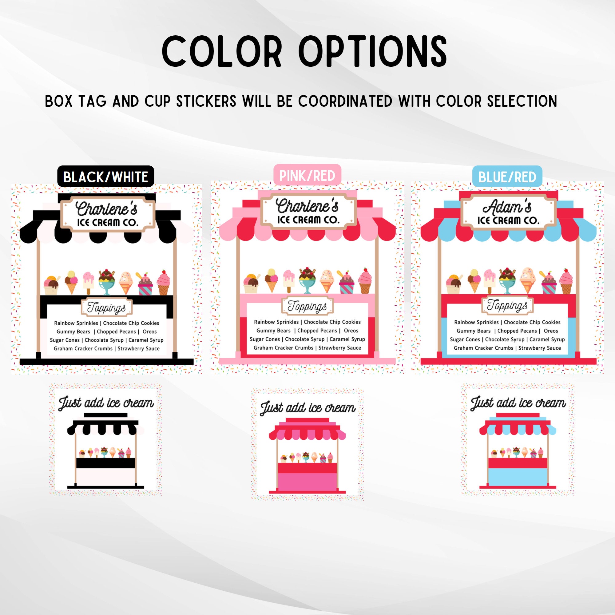 Just Add Ice Cream Gift Box - Personalizable - Etsy