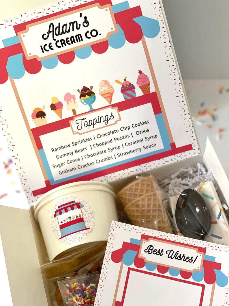 Just Add Ice Cream Gift Box - Personalizable - Etsy