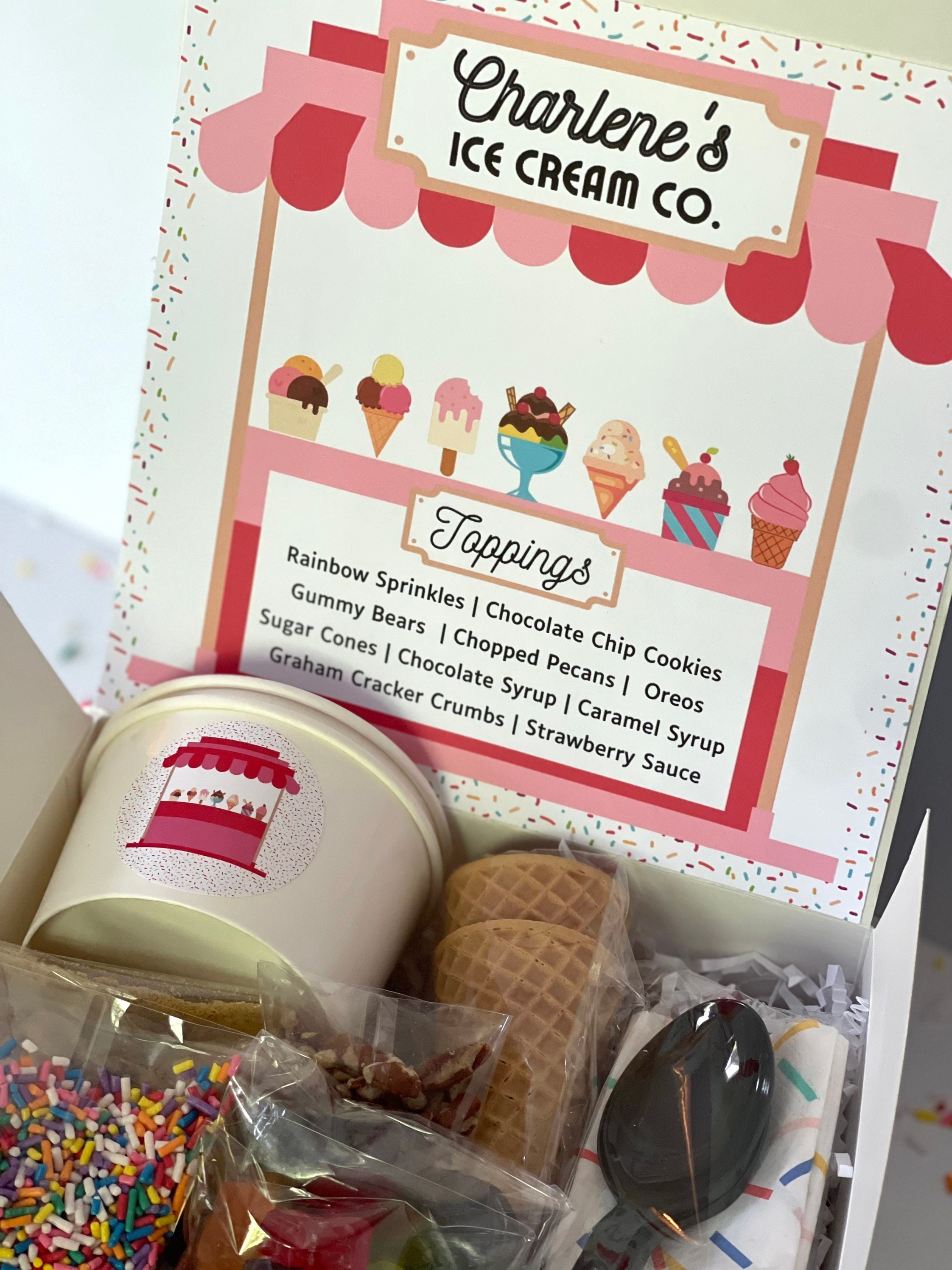Just Add Ice Cream Gift Box - Personalizable - Free Shipping - Etsy