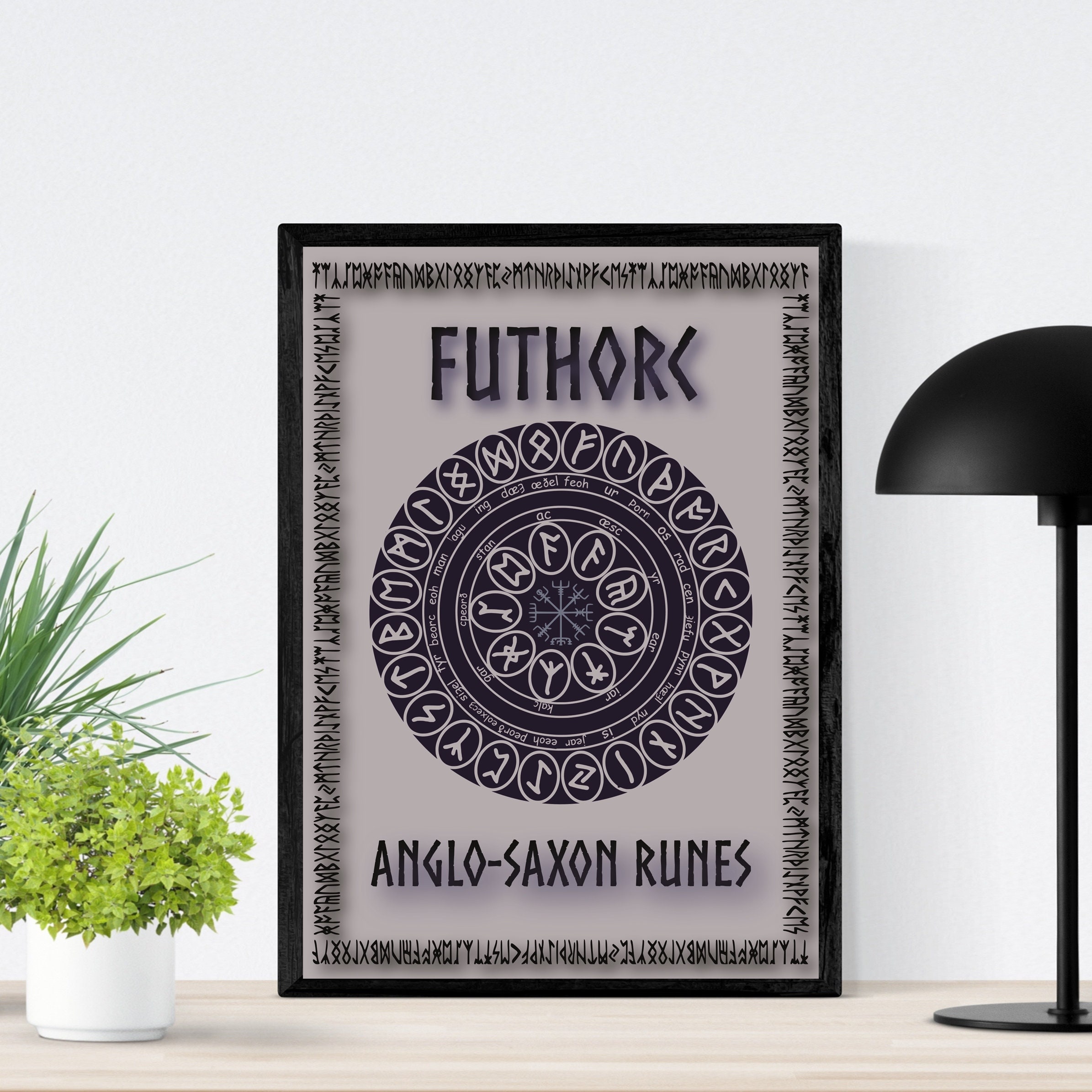 Poster Runes Futhorc. Anglo-saxon Runes Sheet. Immediate Download JPG ...