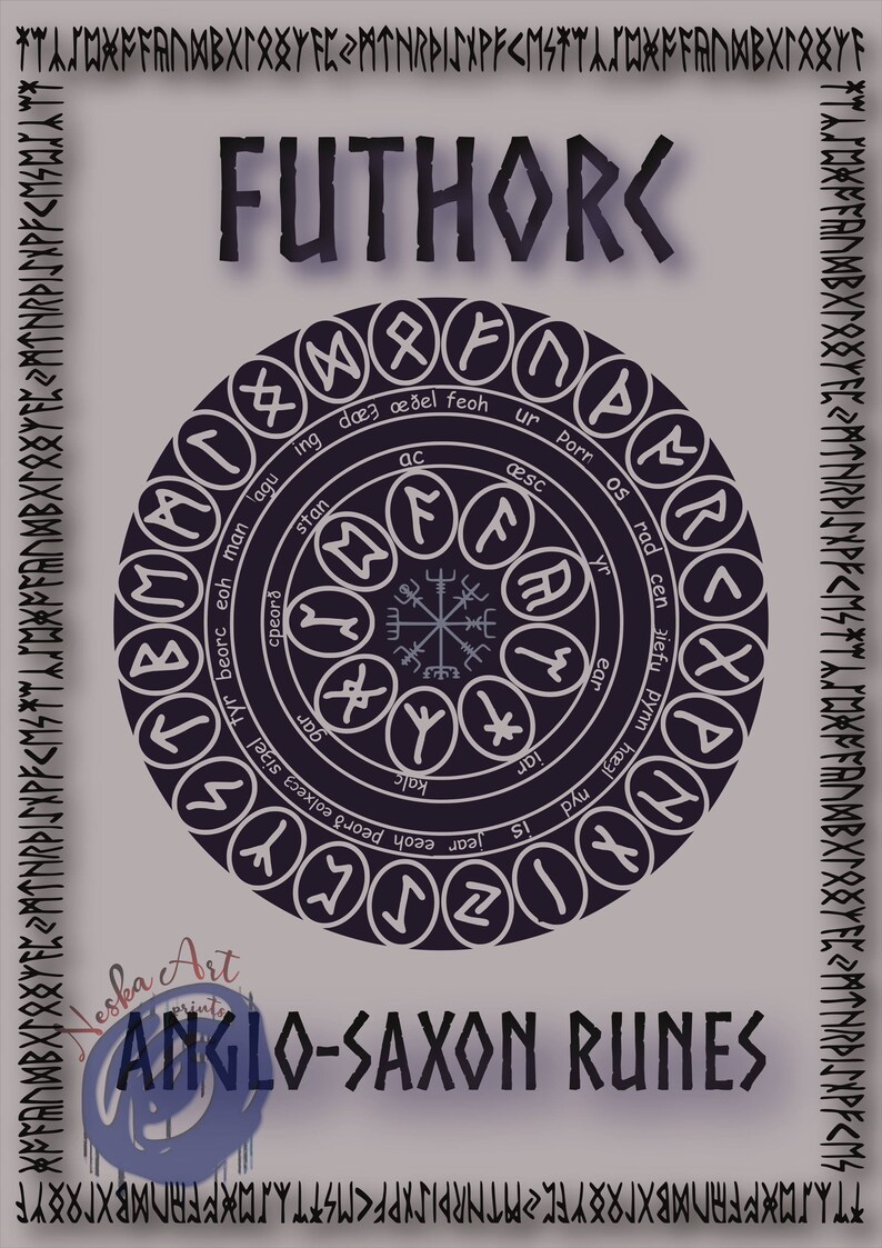 Poster Runes Futhorc. Anglo-saxon Runes Sheet. Immediate Download JPG ...