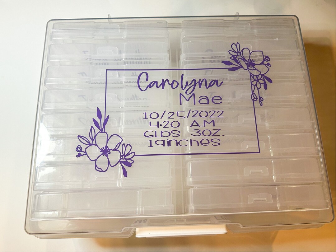 Baby Monthly Milestone Photo Box First Year Baby Photo Memory Box ...