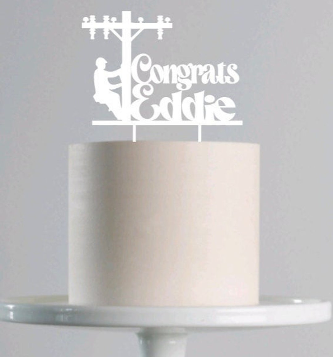 Lineman Celebratory Cake Topper Lineman Cake Topper Congrats Lineman ...