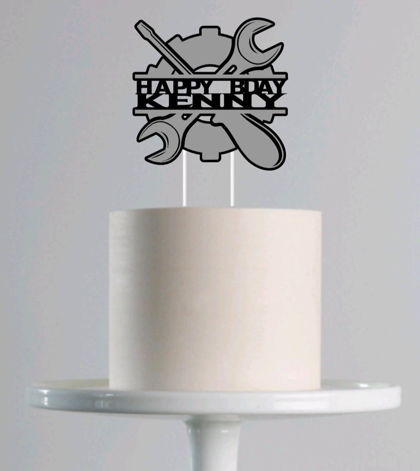 Mechanic Cake Topper, Mechanic Birthday Cake Topper, Car Mechanic Cake ...