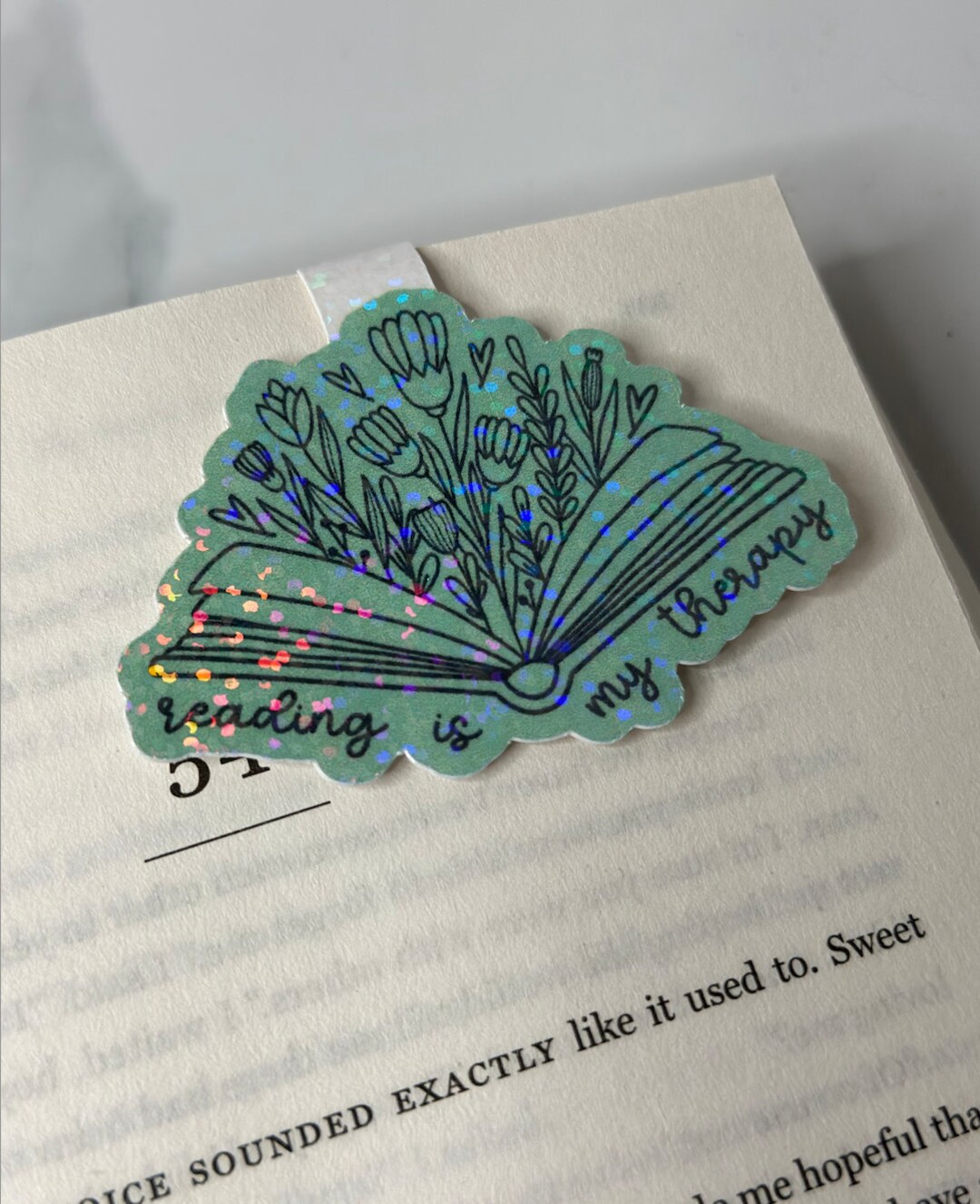 Reading is My Therapy Bookmark | Magnetic Bookmark | Magnet Bookmark ...