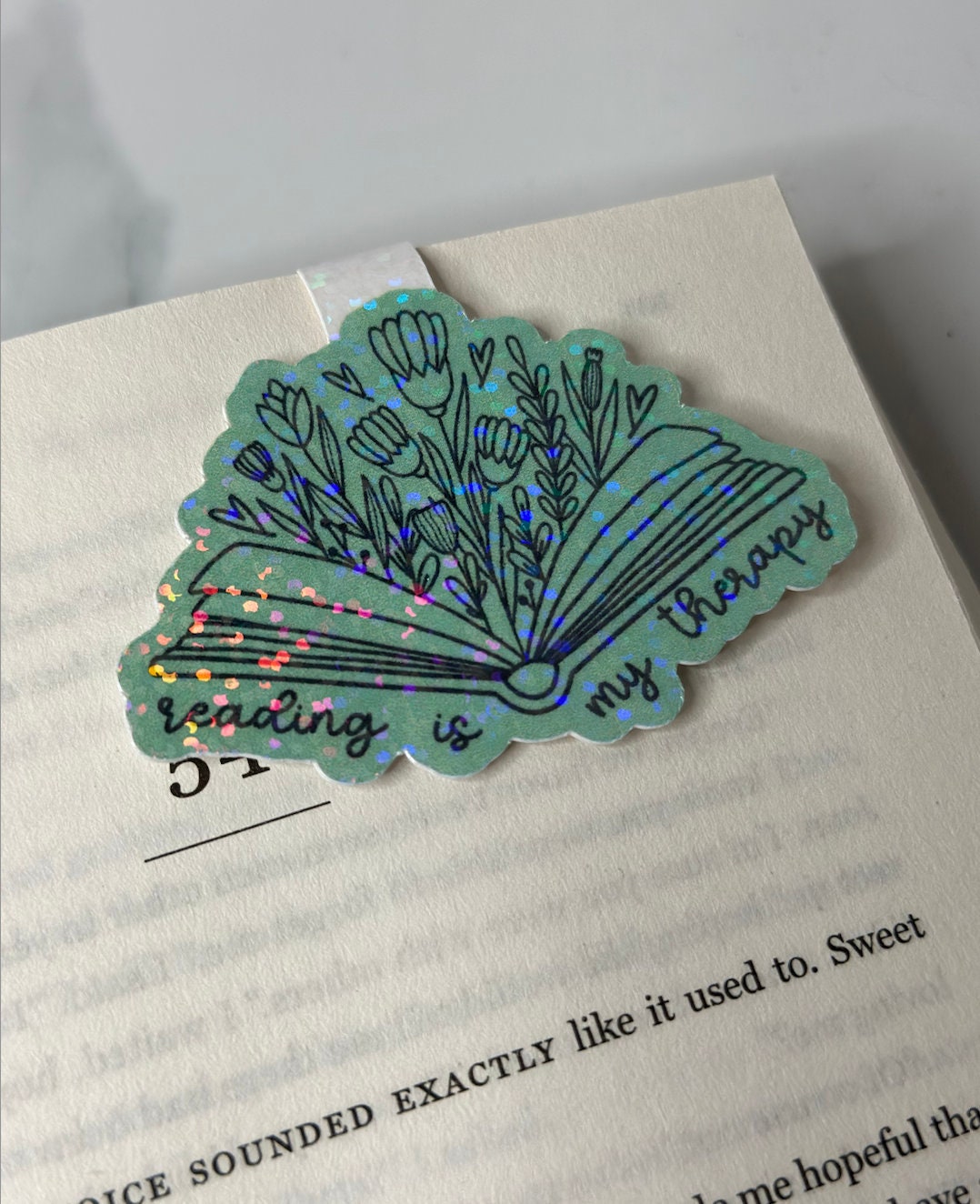 Reading is My Therapy Bookmark | Magnetic Bookmark | Magnet Bookmark ...