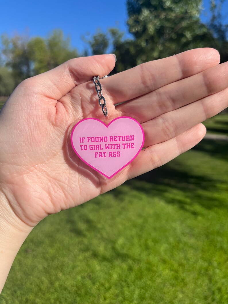 Return to Fat Ass Keychain Acrylic Keychain Baddie Keychain - Etsy