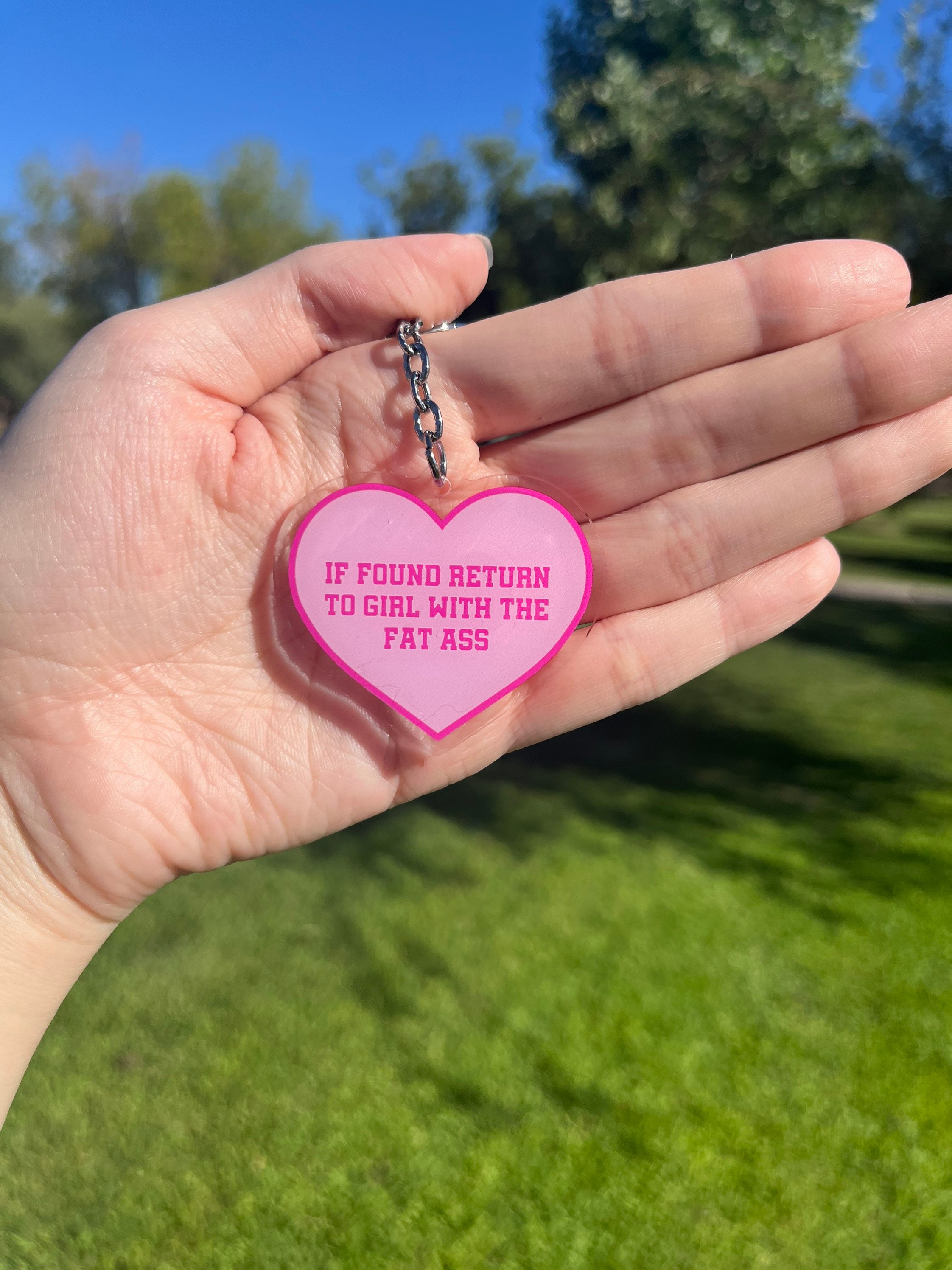 Return to Fat Ass Keychain Acrylic Keychain Baddie Keychain - Etsy