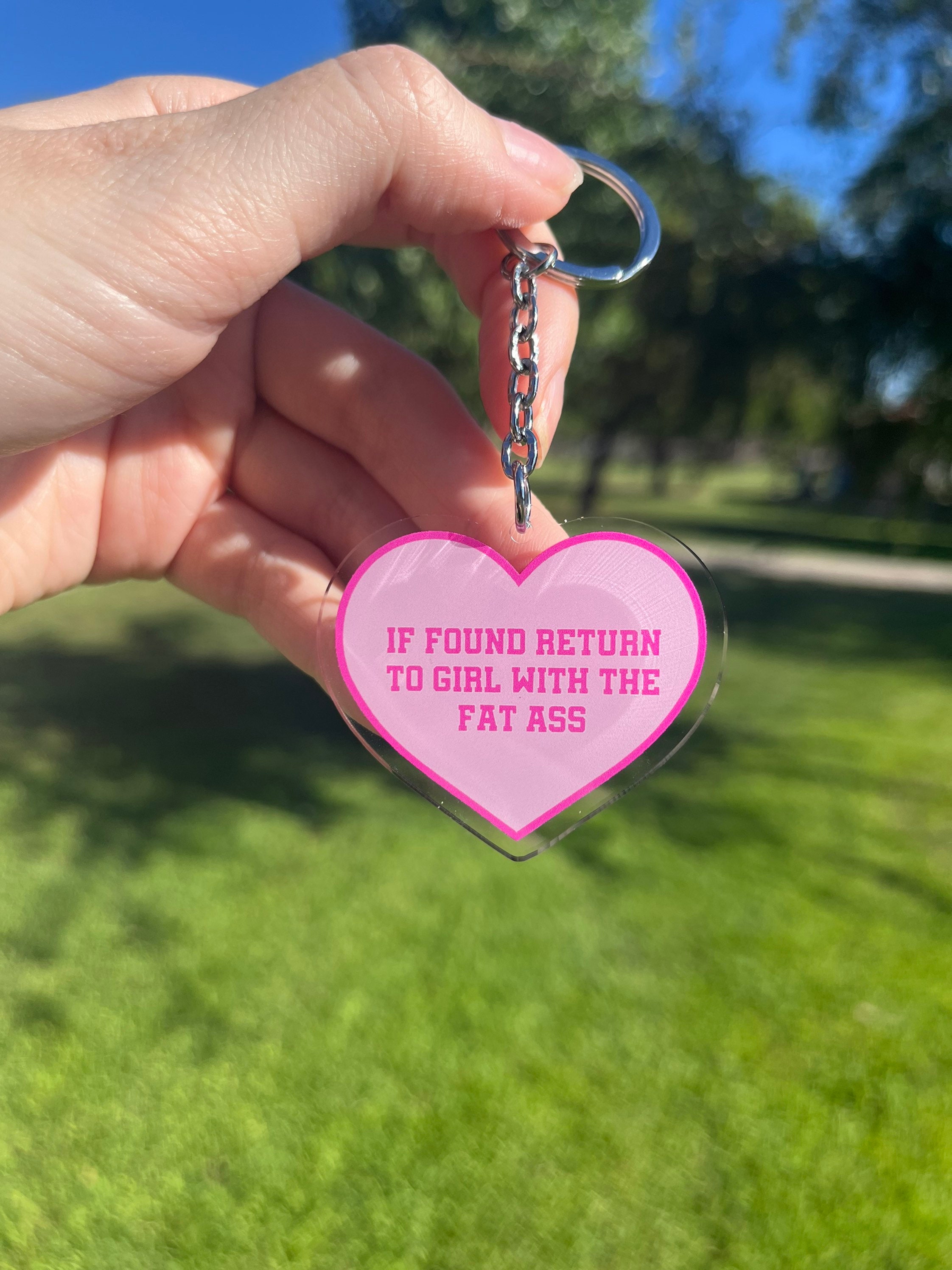 Return to Fat Ass Keychain Acrylic Keychain Baddie Keychain - Etsy