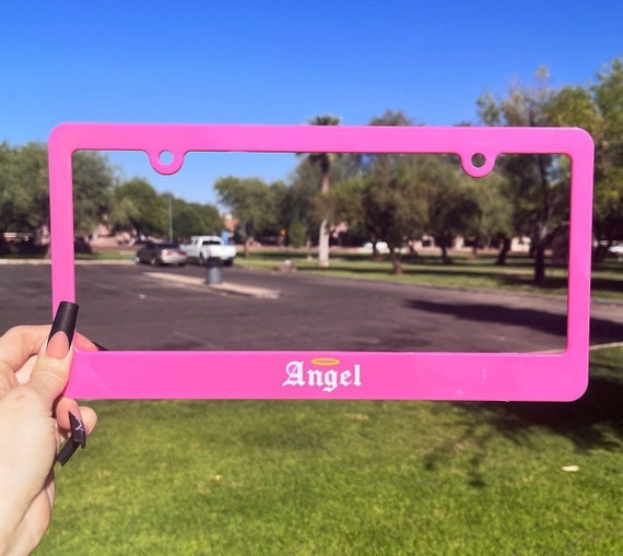 License Plate Frame Angel Car Accessories Pink Car - Etsy
