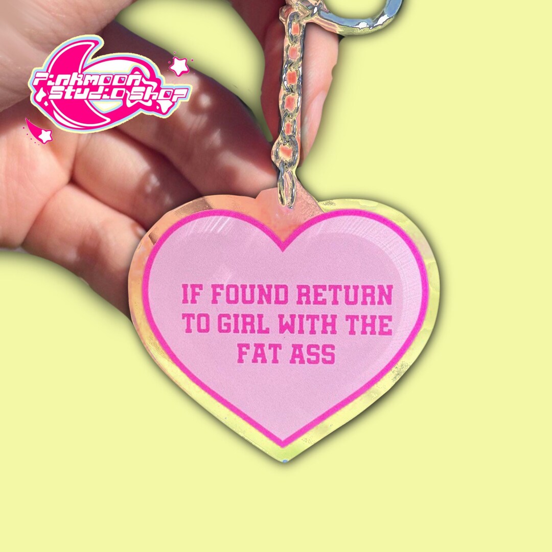 Return to Fat Ass Keychain Acrylic Keychain Baddie Keychain - Etsy