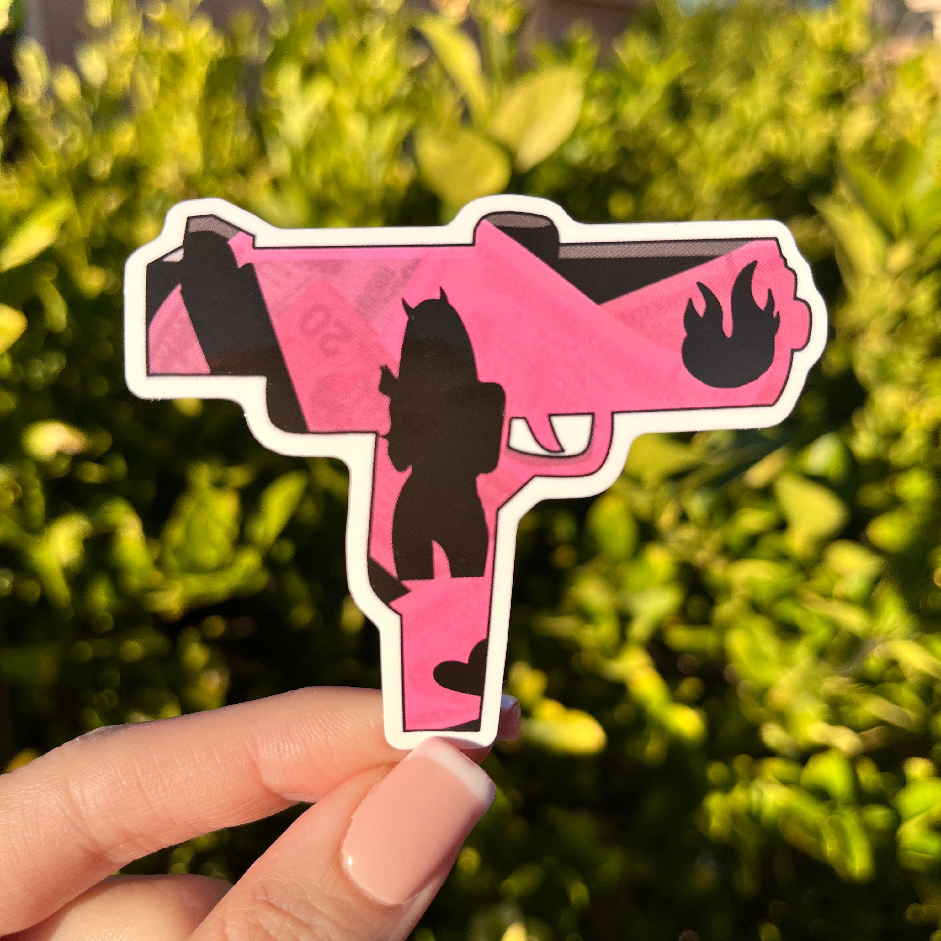 Money Gun Sticker Y2k Sticker Waterproof Sticker Aesthetic - Etsy