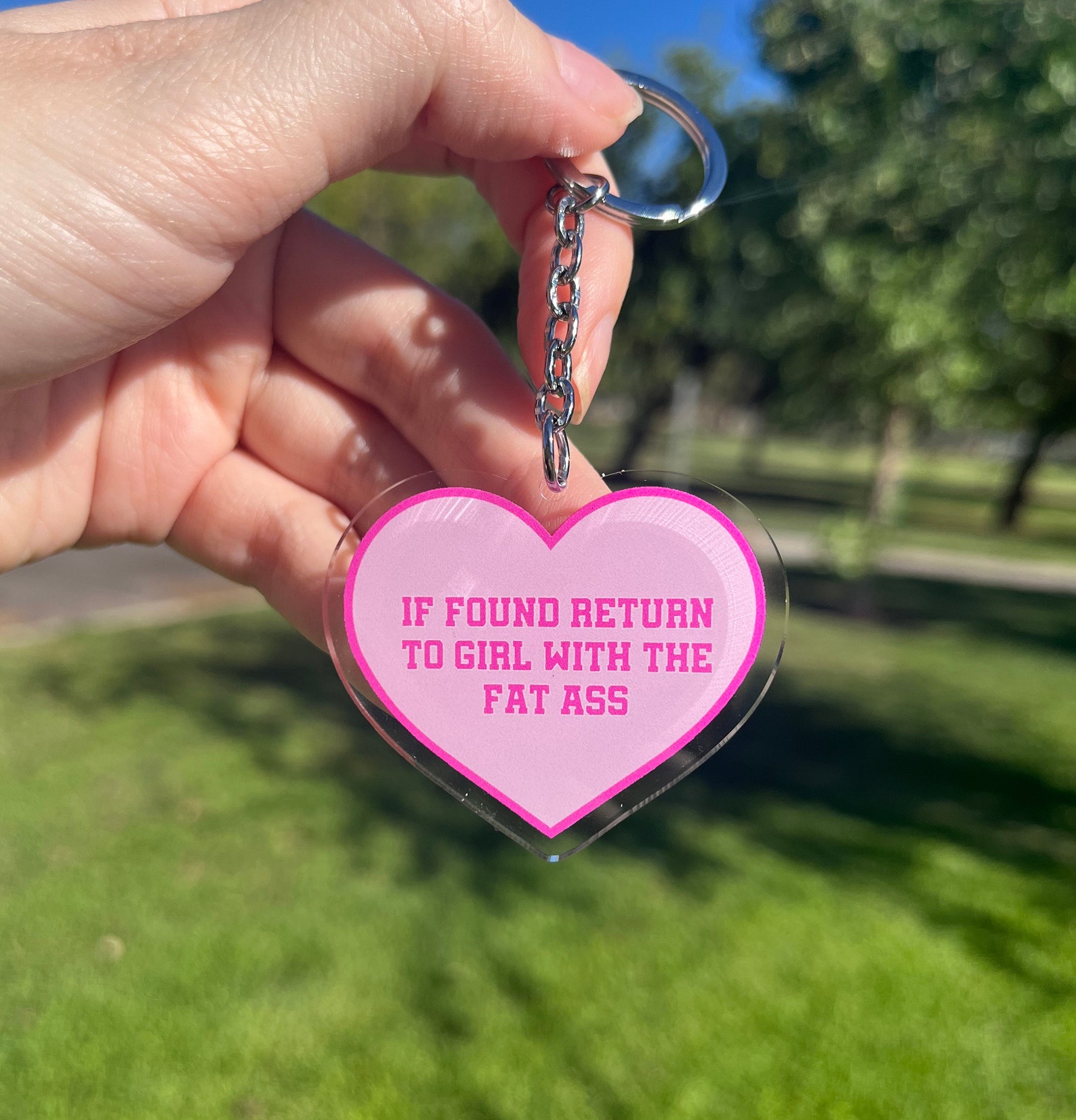 Return to Fat Ass Keychain Acrylic Keychain Baddie Keychain - Etsy
