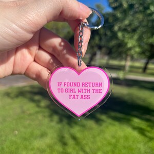 Return to Fat Ass Keychain Acrylic Keychain Baddie Keychain - Etsy