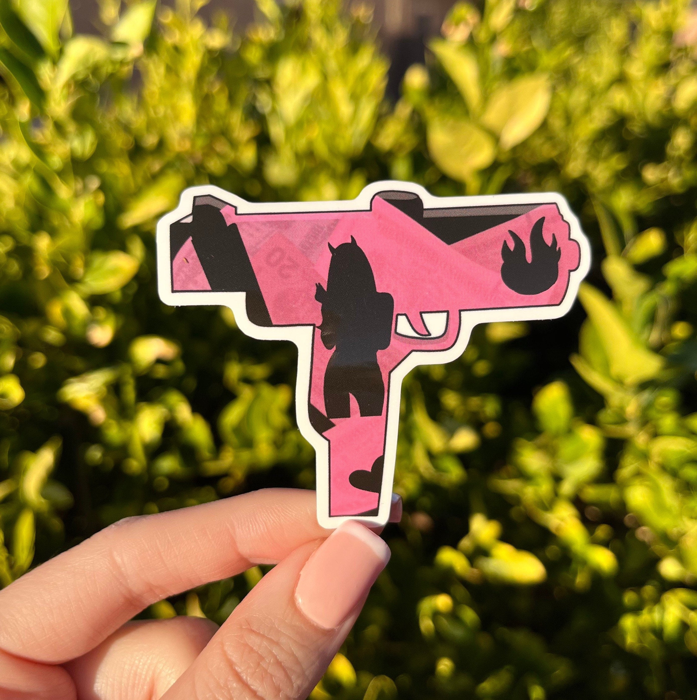 Money Gun Sticker Y2k Sticker Waterproof Sticker Aesthetic - Etsy