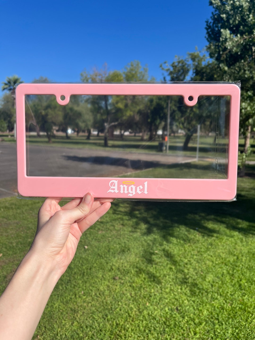 Pink Angel License Plate Frame - Y2k Car Accessories - Etsy
