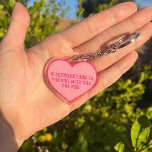 Return to Fat Ass Keychain, Acrylic Keychain, Baddie Keychain, Car ...
