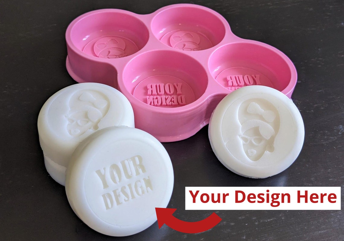 Custom Soap Mold 2 OR 3 Round Soaps | Etsy