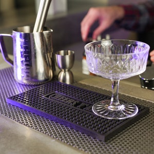 Personalized Silicone Bar Mat | Custom Barware Gift | Compact, Non-slip ...