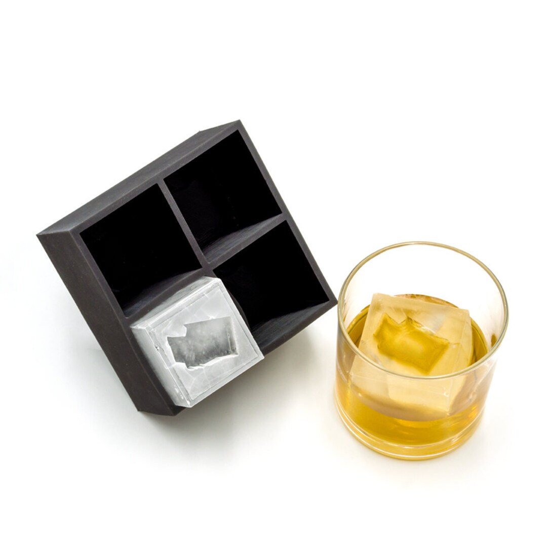 Washington State Inverted 2" Ice Cube Tray, Soft Silicone Mold, Whiskey ...