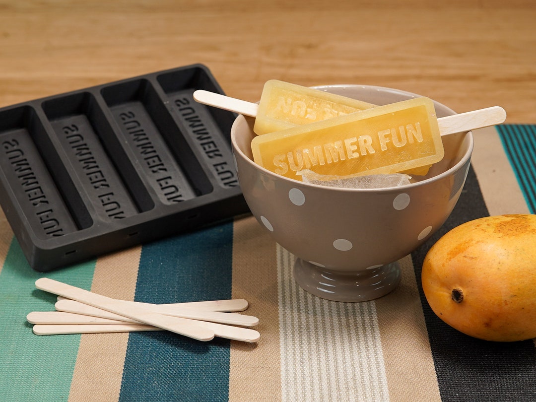 Personalized Popsicle Silicone Mold Custom Text on Ice Cream - Etsy