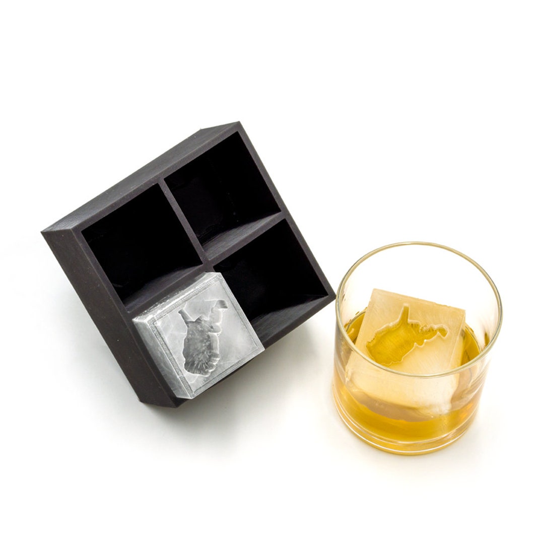 West Virginia Inverted 2" Ice Cube Tray, Soft Silicone Mold, Whiskey ...