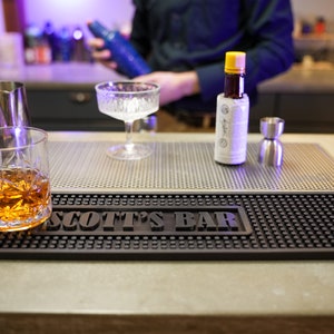 Customized Large Silicone Bar Mat | Silicone Barware Gift | Home Bar ...