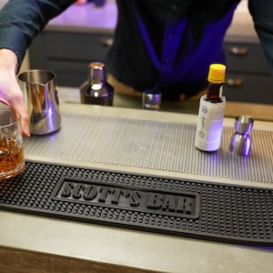 Customized Large Silicone Bar Mat | Silicone Barware Gift | Home Bar ...
