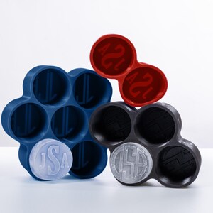 Monogrammed Cocktail Ice Cylinders, Unique Personalized Silicone ...