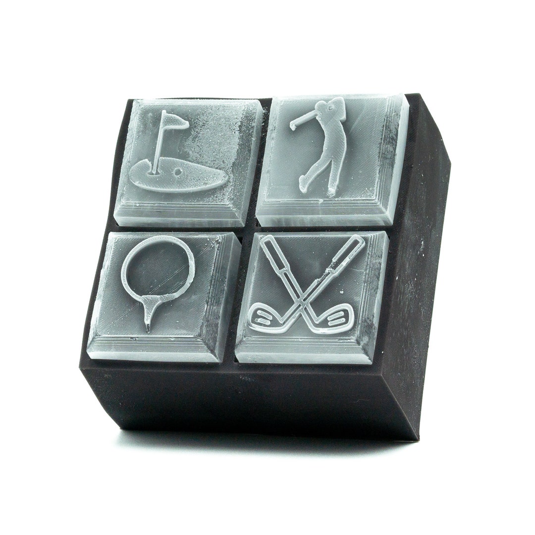 Golf Ice Cube Tray | Whiskey Rocks Embossed With Golfing Designs | Gift ...