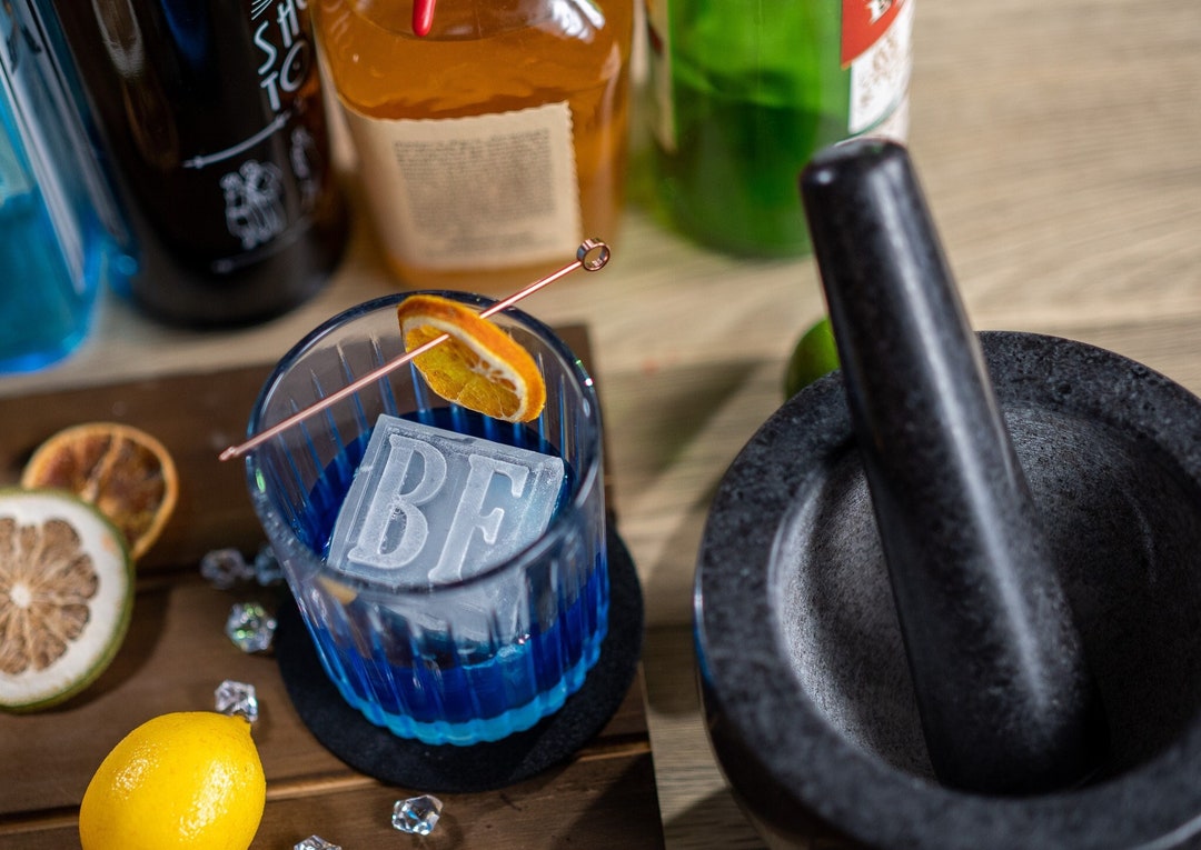 Monogrammed Ice Cubes, Custom 2 Inch Whiskey Rocks, Personalized ...