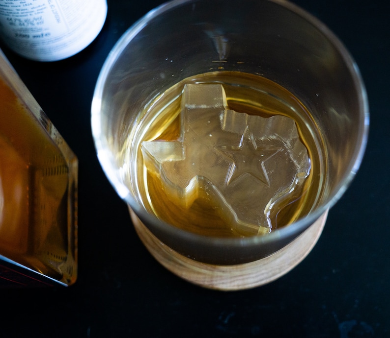 Texas State and Star Whiskey Ice Cube Tray | Texas Silicone Cocktail ...