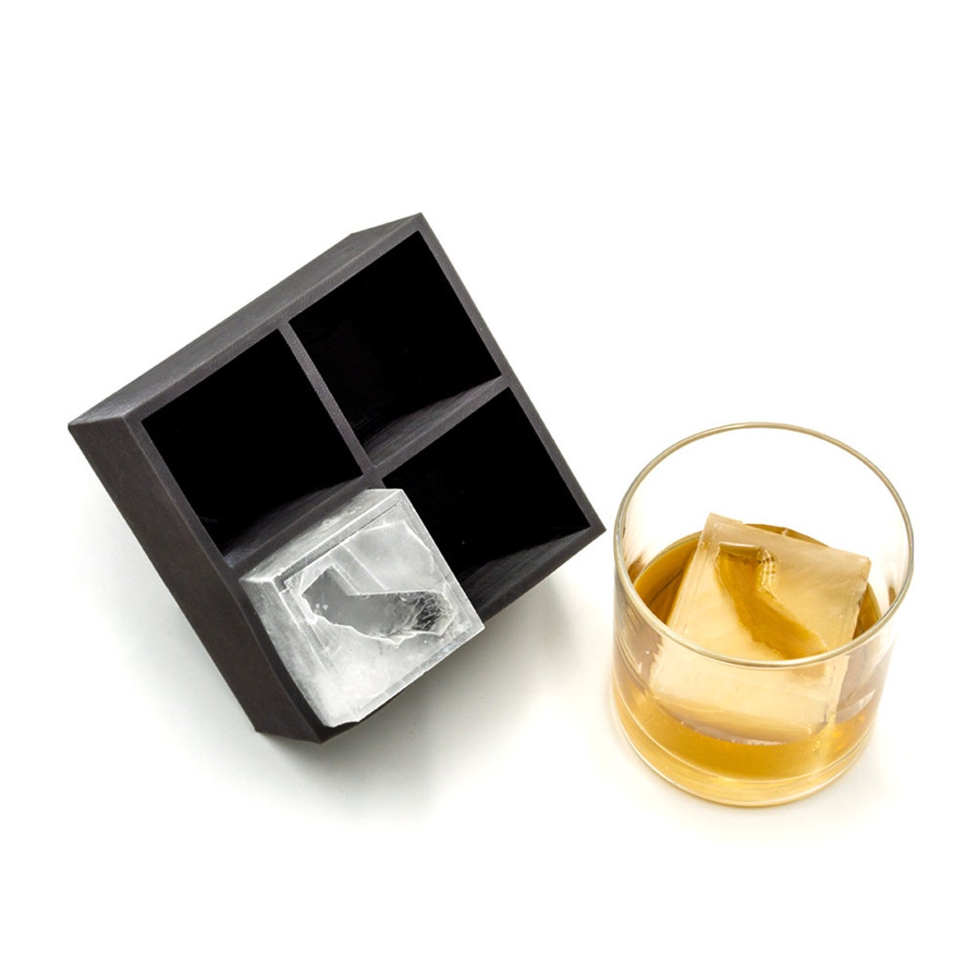 California Inverted 2" Ice Cube Tray, Soft Silicone Mold, Whiskey Gift ...