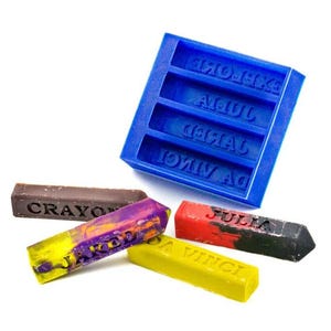 Customizable Crayon Mold | Personalize With Names or Words | Kids Craft ...