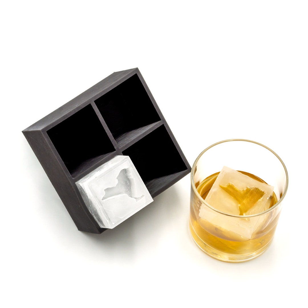 New York Inverted 2 Ice Cube Tray, Soft Silicone Mold, Whiskey Gift for ...