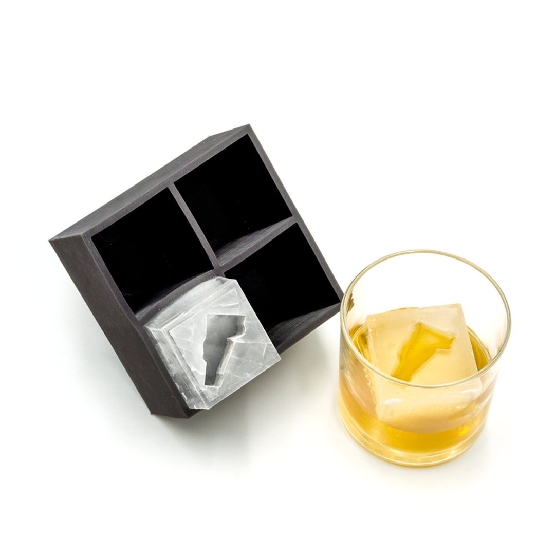 Vermont Inverted 2" Ice Cube Tray, Soft Silicone Mold, Whiskey Gift for ...