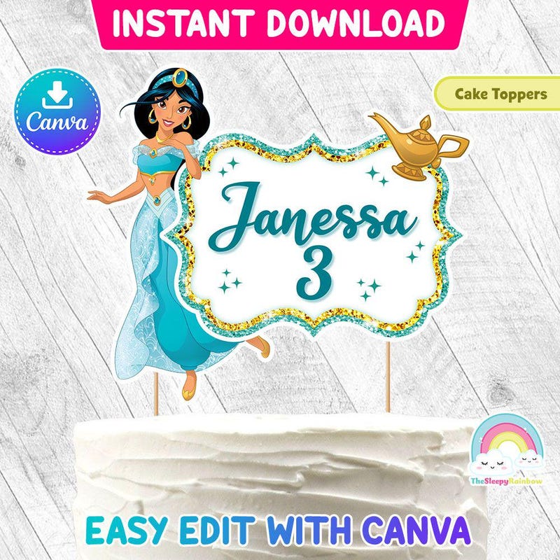 Jasmine Cake Topper - Etsy