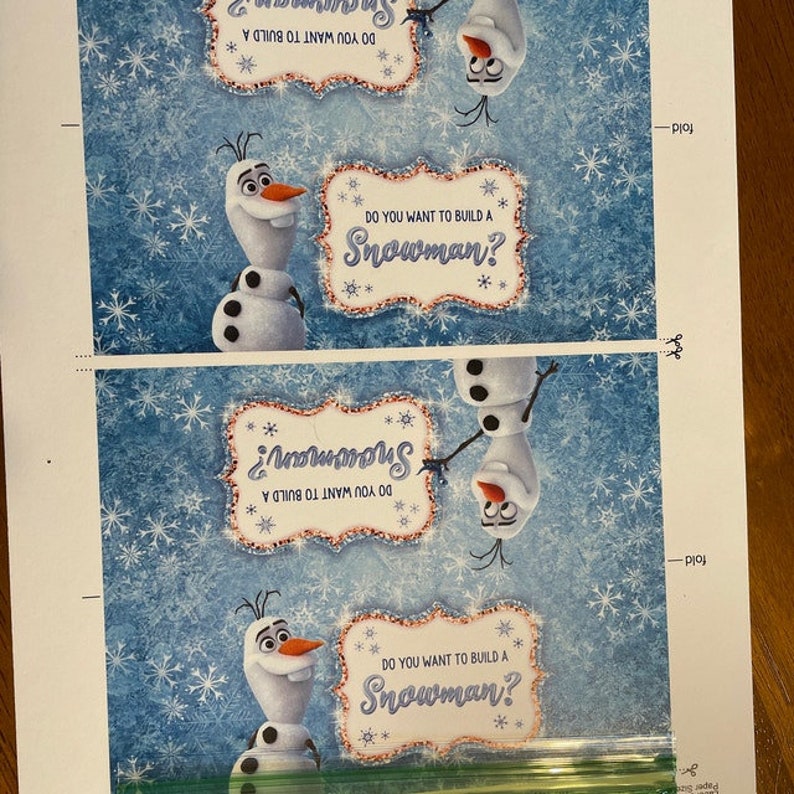 Olaf Frozen Do You Wanna Build a Snowman Birthday Party Treats - Etsy