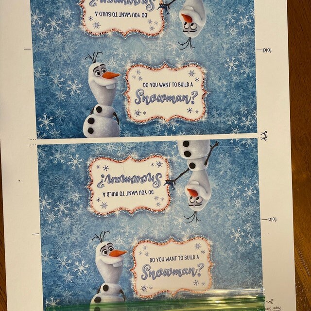 Olaf Frozen Do You Wanna Build a Snowman Birthday Party Treats - Etsy