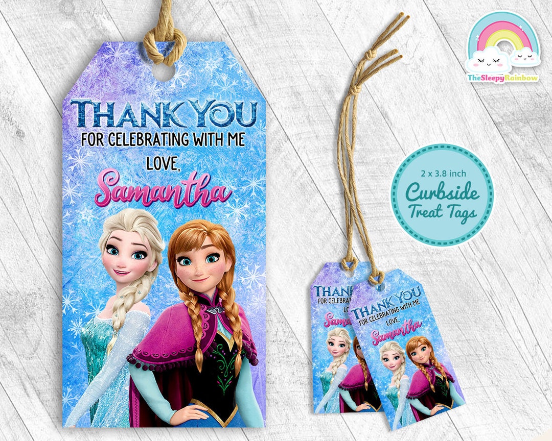 Anna Elsa Frozen Birthday Party Favor Tags Anna Elsa Frozen Gift Treats ...
