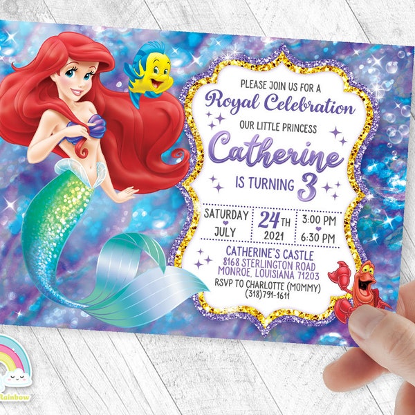 Little Mermaid Invitation - Etsy