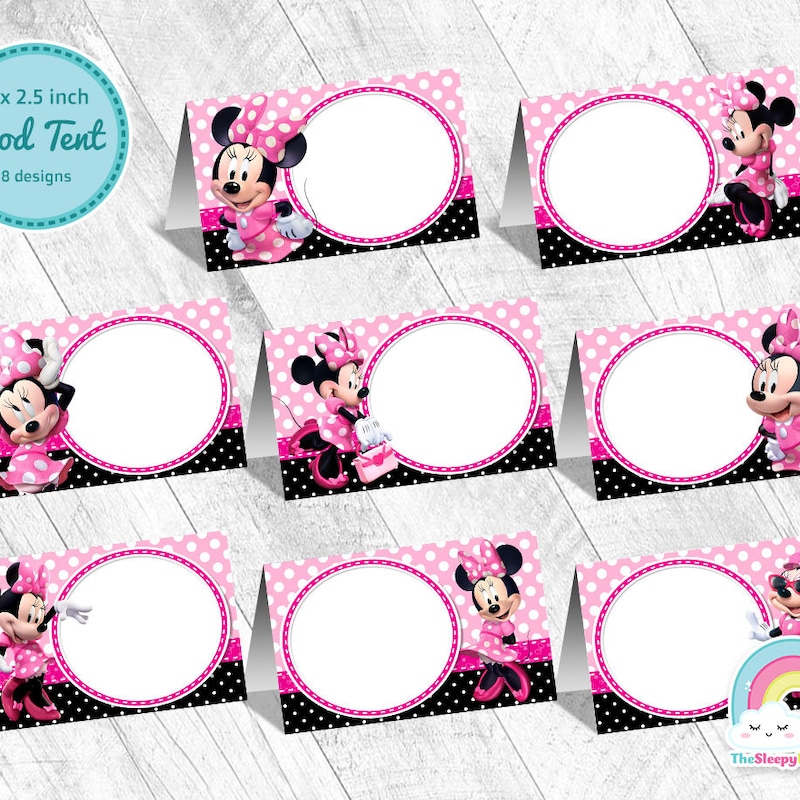 Minnie Mouse Labels - Etsy