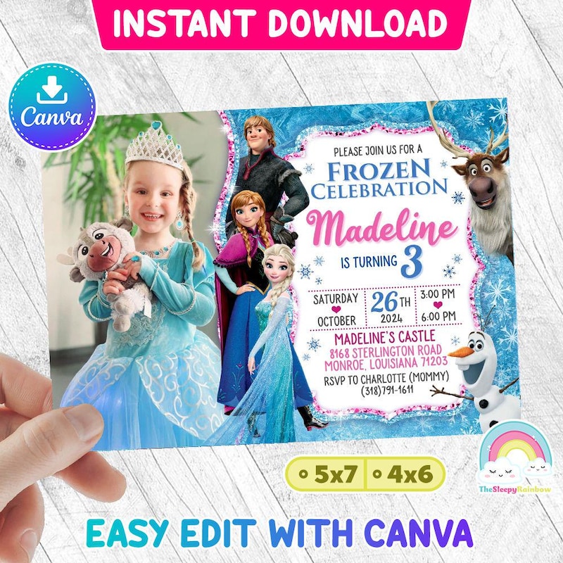 Frozen Invitation - Etsy