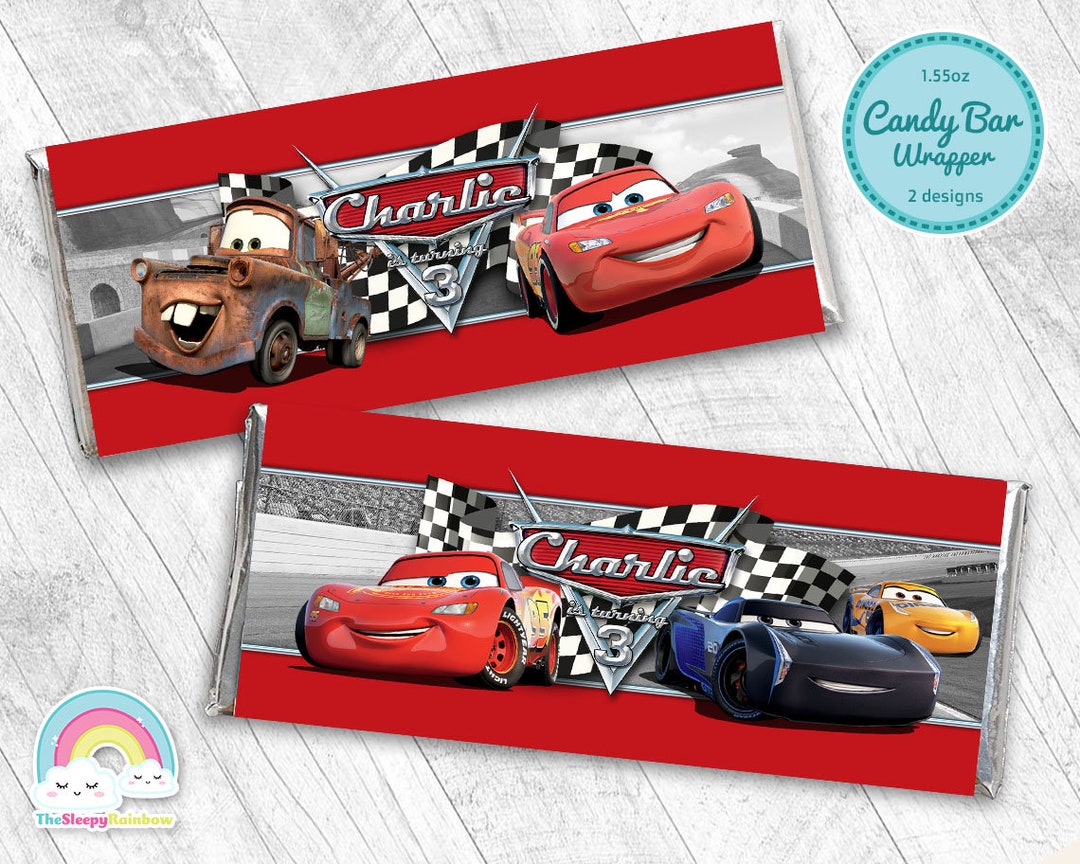 Cars Birthday Party Candy Bar Wrapper Race Car Lightning Mcqueen ...