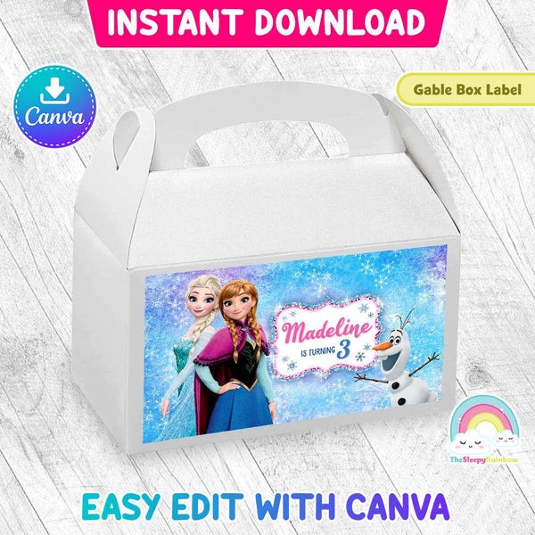 Elsa Anna Olaf Boxes - Etsy