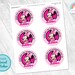Minnie Mouse 3 Inch Round Sticker Birthday Party Favor Tags Minnie 3 ...