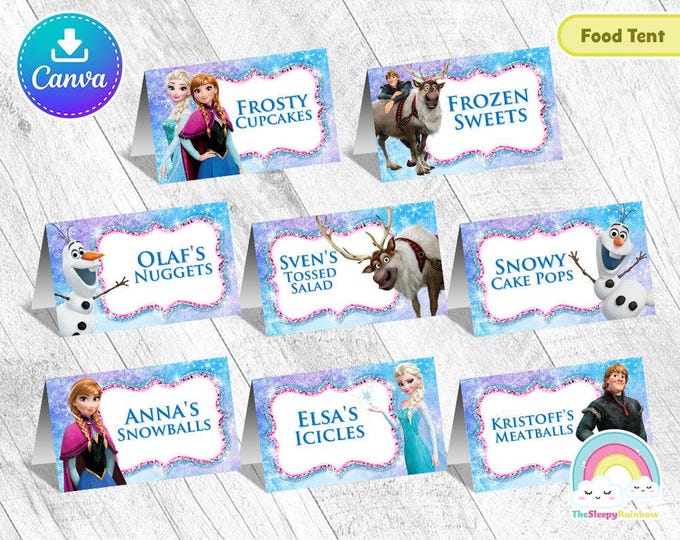 Frozen 2 Label, Frozen Food Label, Food and Book Tag Cards, Food Label ...