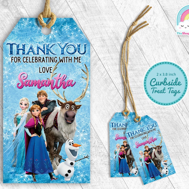 Frozen Birthday Tags - Etsy