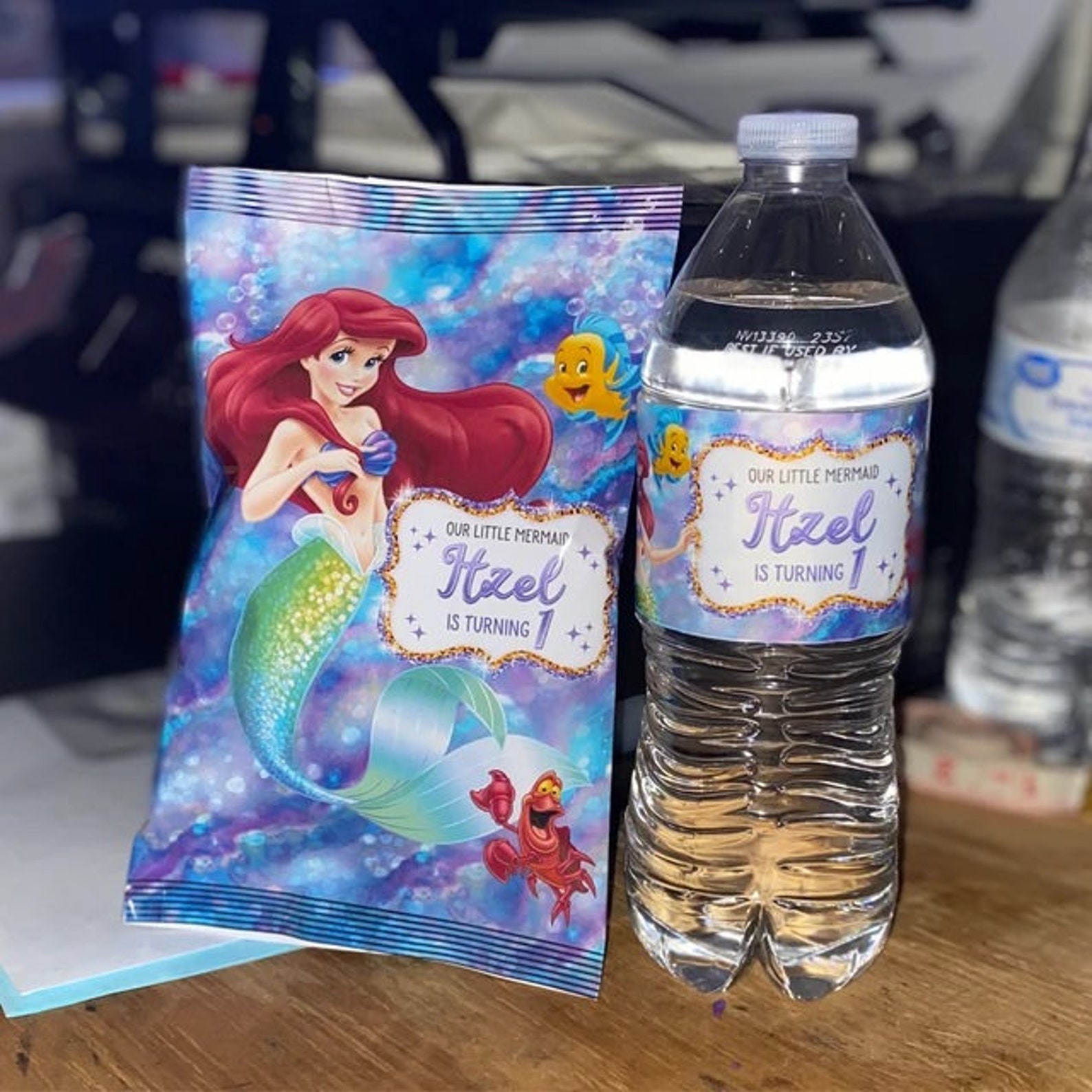 Little Mermaid Birthday Party Chip Bags Wrapper Label Little Mermaid ...